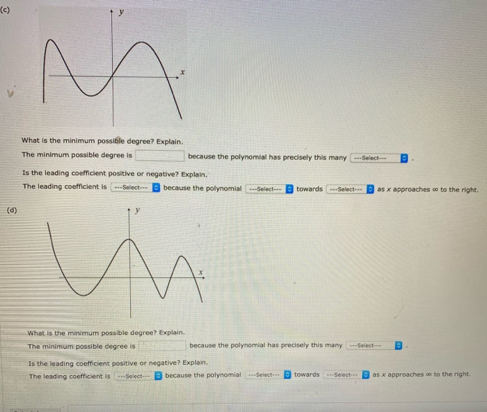 Solved What is the minimum possible degree? Explain. The | Chegg.com