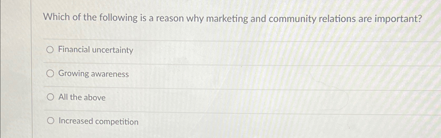 Solved Which of the following is a reason why marketing and | Chegg.com