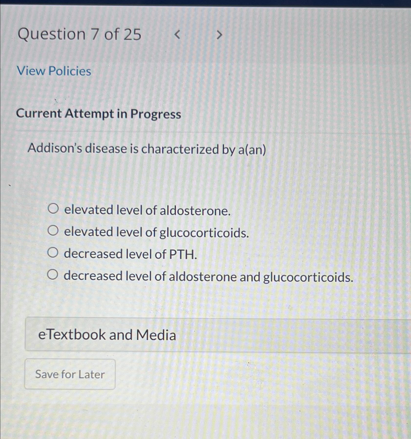 Solved Question 7 ﻿of 25View PoliciesCurrent Attempt in | Chegg.com