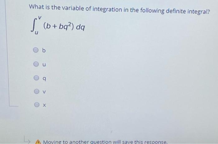 Solved What is the variable of integration in the following | Chegg.com