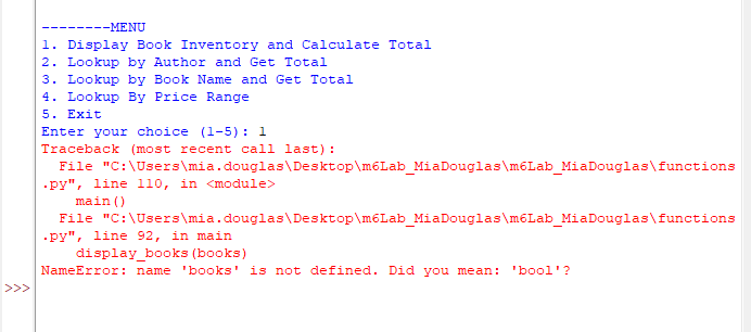Solved by an EXPERT pythonHow do I fix this error in my codeThe last | Chegg.com
