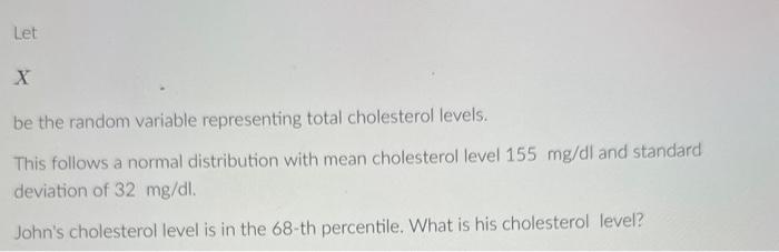 Solved X be the random variable representing total | Chegg.com