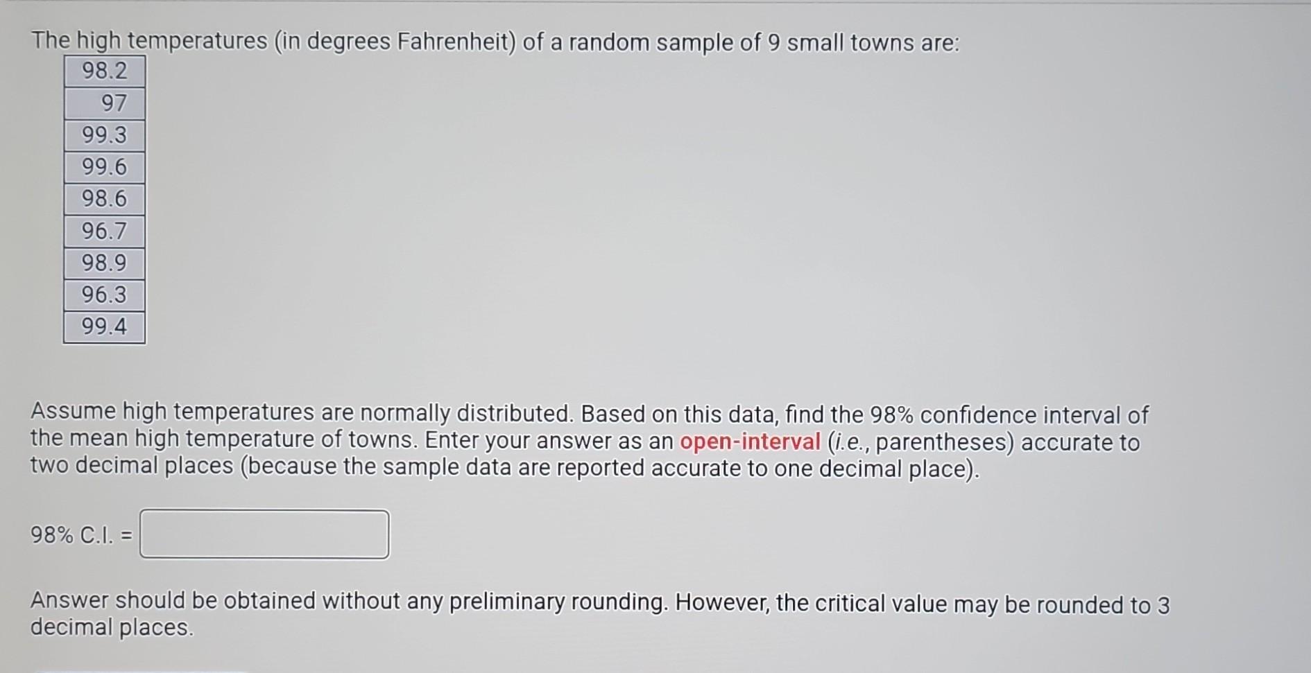 Solved The hiah temperatures (in degrees Fahrenheit) of a | Chegg.com