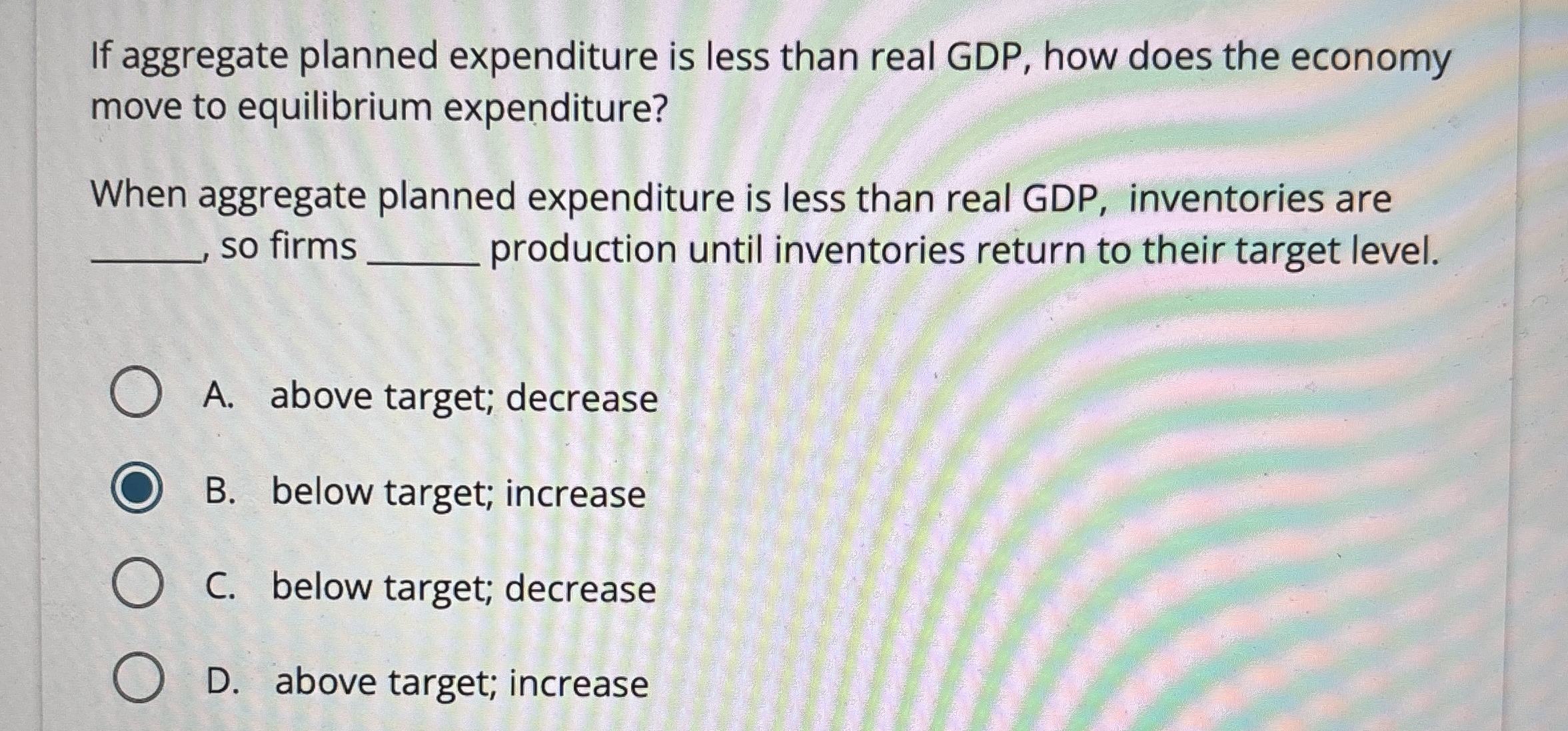 Solved If aggregate planned expenditure is less than real | Chegg.com