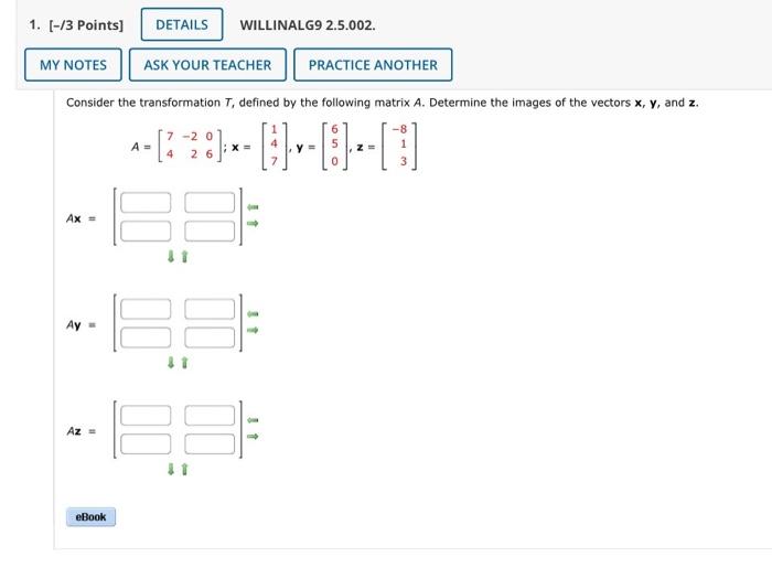 Solved Consider the transformation T, defined by the | Chegg.com