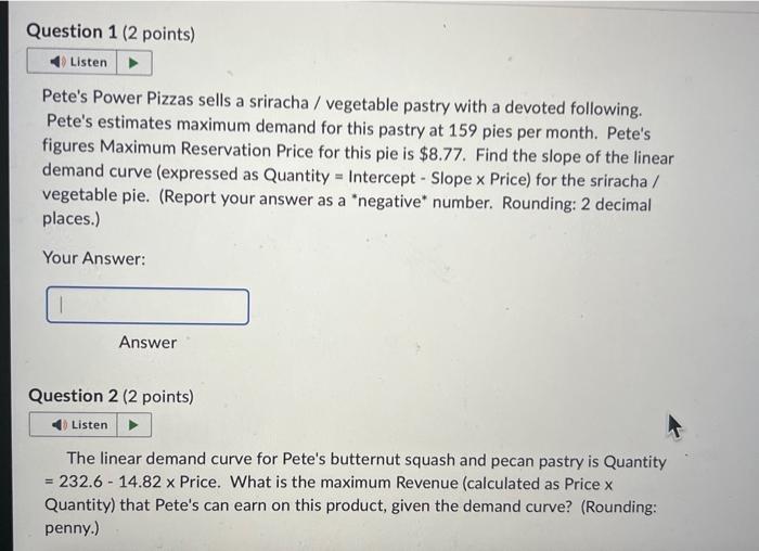 Solved Pete's Power Pizzas sells a sriracha / vegetable | Chegg.com