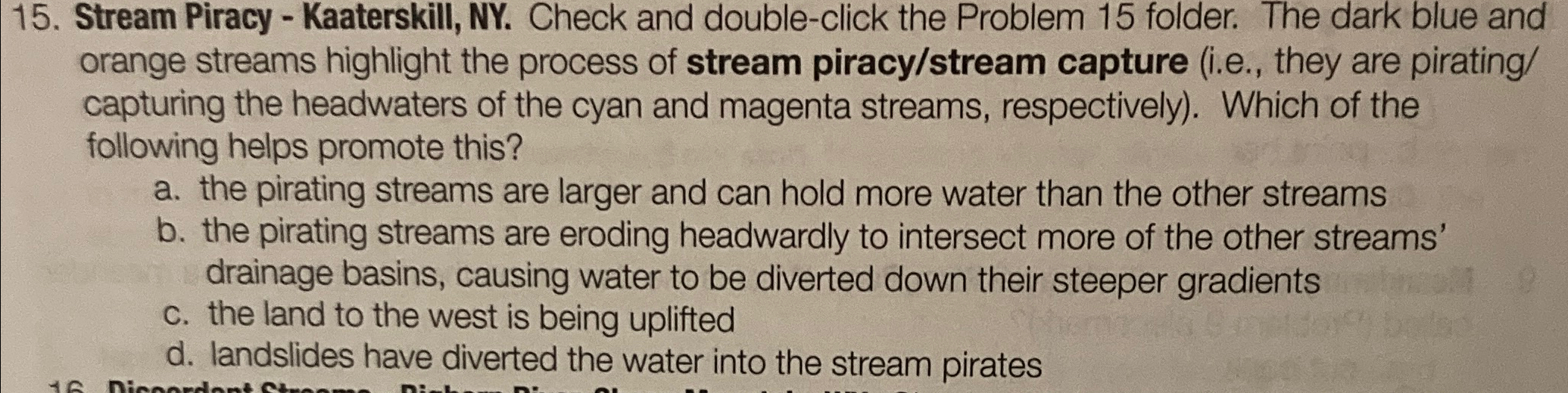 Solved Stream Piracy - ﻿Kaaterskill, NY. ﻿Check and | Chegg.com