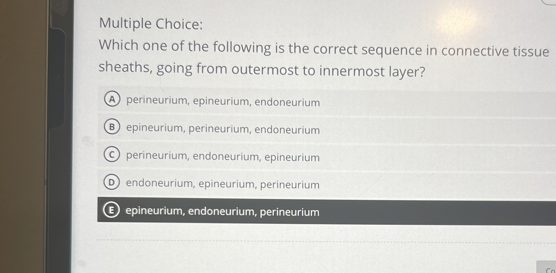 Solved Multiple Choice:Which one of the following is the | Chegg.com