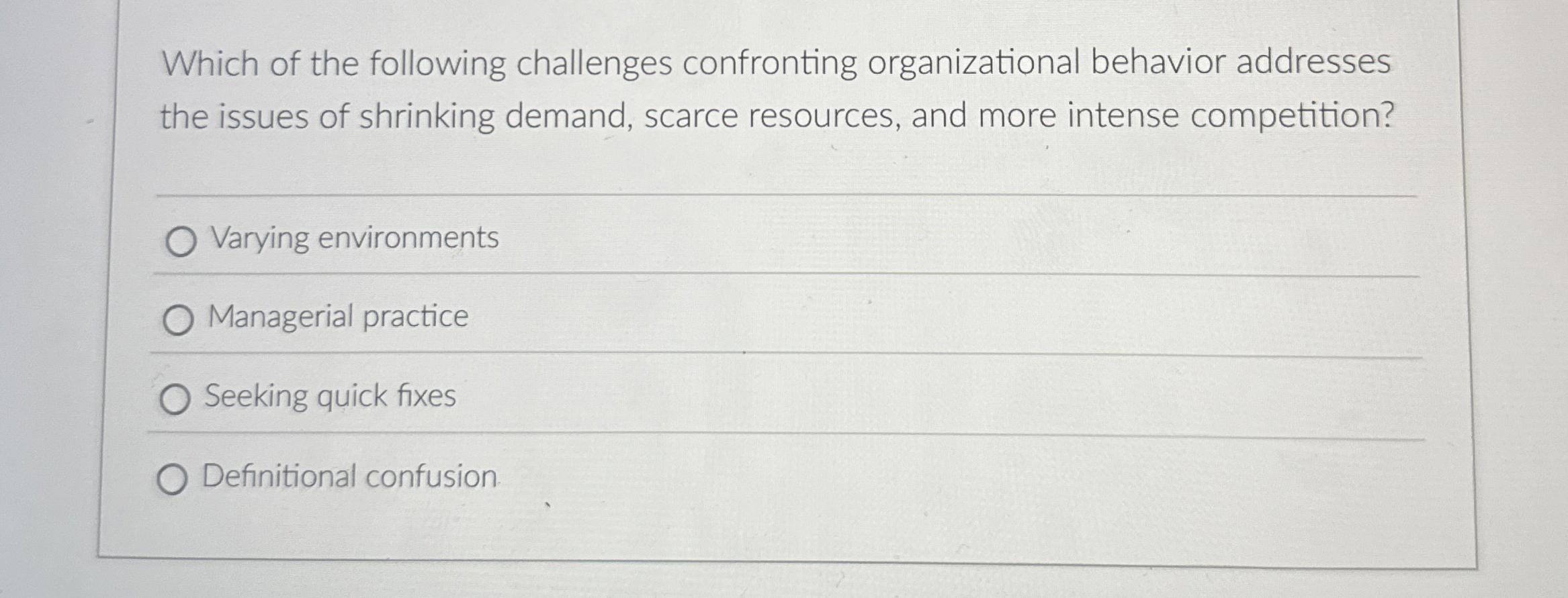 Solved Which of the following challenges confronting | Chegg.com