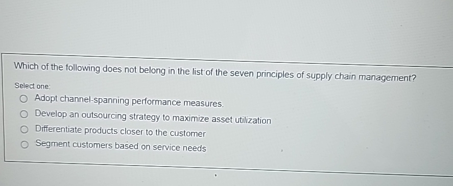 Solved Which of the following does not belong in the list of | Chegg.com