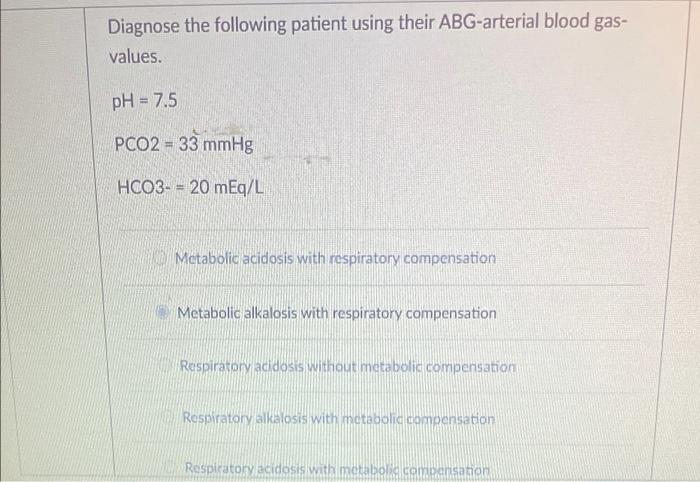 Solved Diagnose the following patient using their | Chegg.com