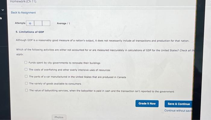 Solved Homework (Ch 11) Back to Assignment is Attempts | Chegg.com
