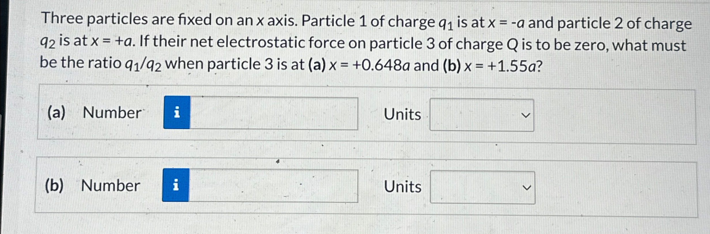 Solved Three particles are fixed on an x ﻿axis. Particle 1 | Chegg.com
