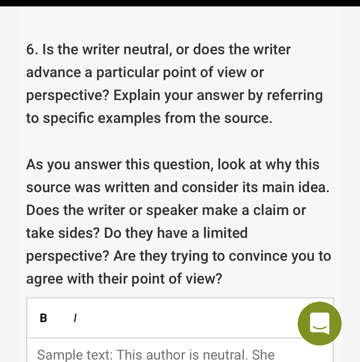 Is the writer neutral, or does the writer advance a | Chegg.com