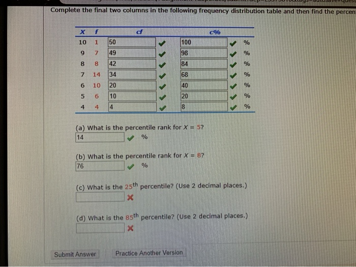 Solved Complete the final two columns in the following | Chegg.com