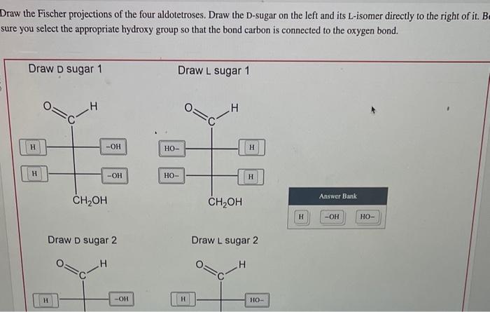 Solved raw the Fischer projections of the four aldotetroses. | Chegg.com