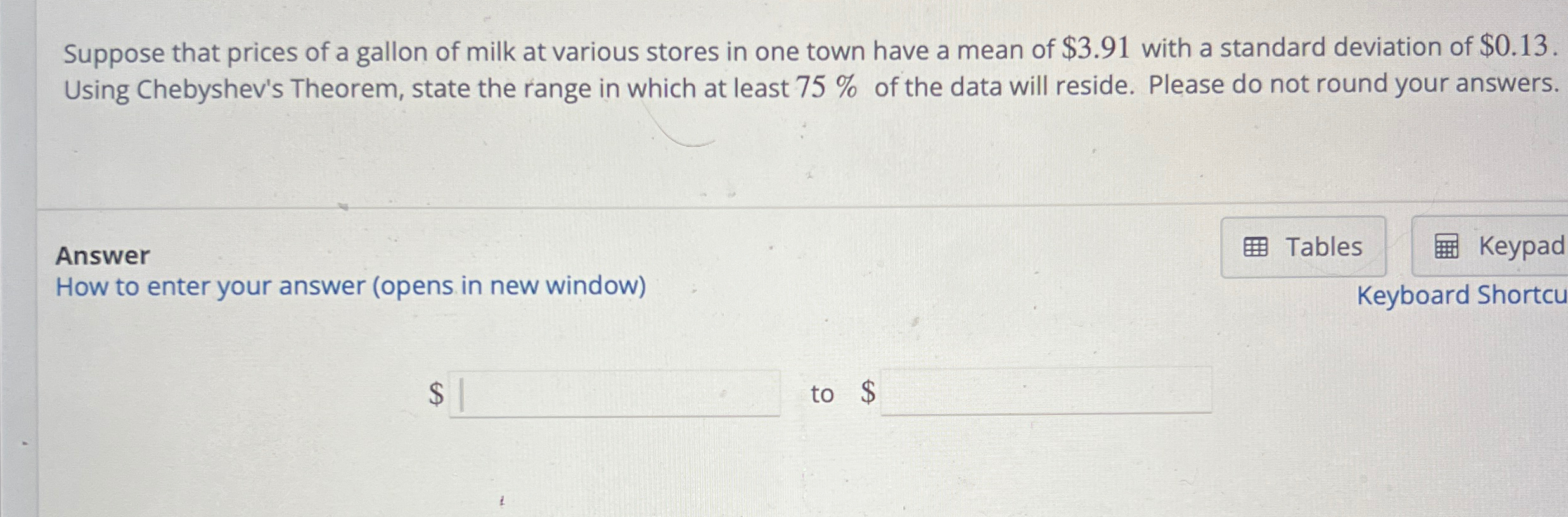 Solved Suppose that prices of a gallon of milk at various | Chegg.com