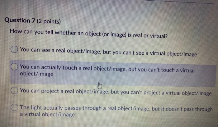 Solved Question 7 (2 points) How can you tell whether an | Chegg.com