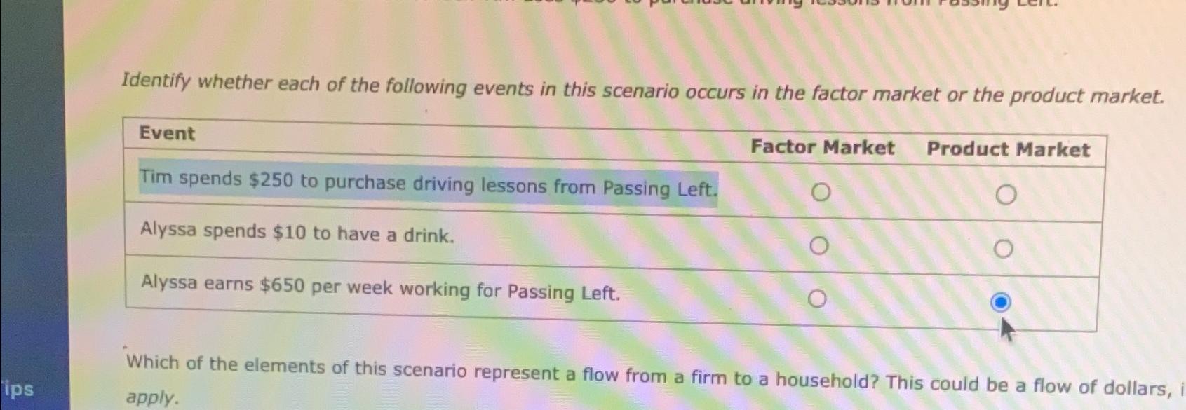 Solved Identify whether each of the following events in this | Chegg.com
