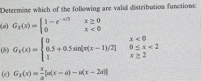 Solved Determine which of the following are valid | Chegg.com