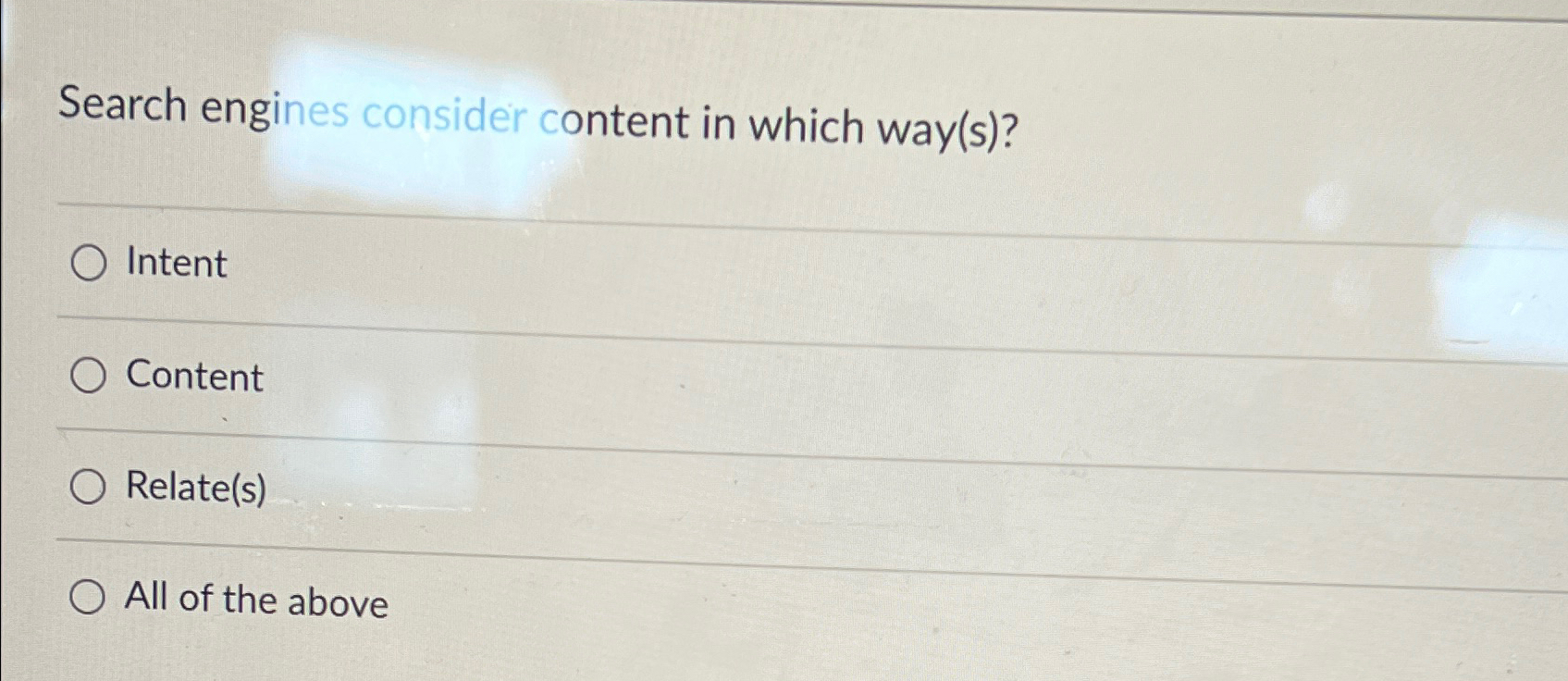 Solved Search engines consider content in which | Chegg.com