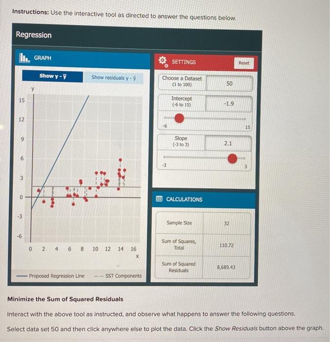 Solved Instructions: Use the interactive tool as directed to | Chegg.com