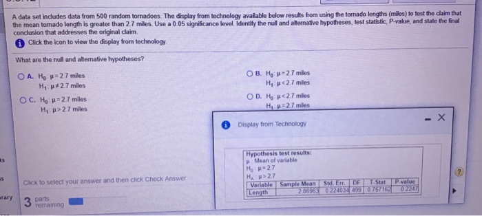 Solved A data set includes data from 500 random tornadoes. | Chegg.com