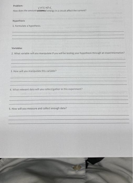 Solved 2. What variable will you manipulate if you will be | Chegg.com