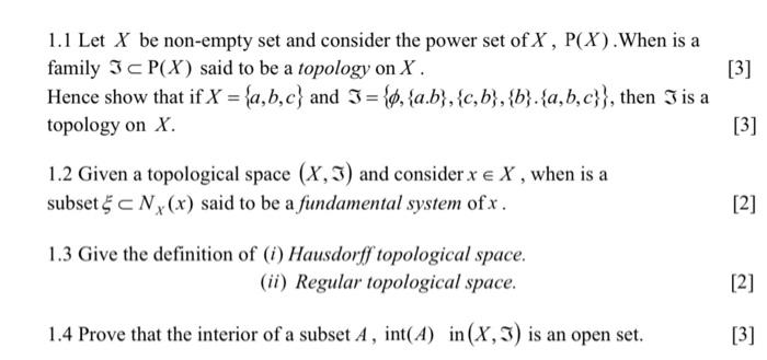 Solved 1.1 Let X be non-empty set and consider the power set | Chegg.com