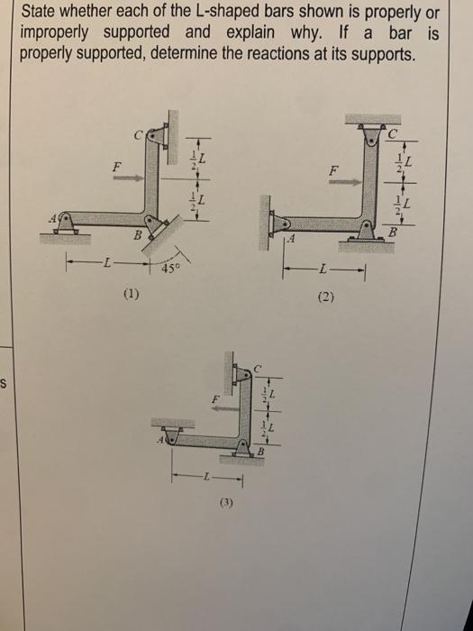 Solved State whether each of the L-shaped bars shown is | Chegg.com