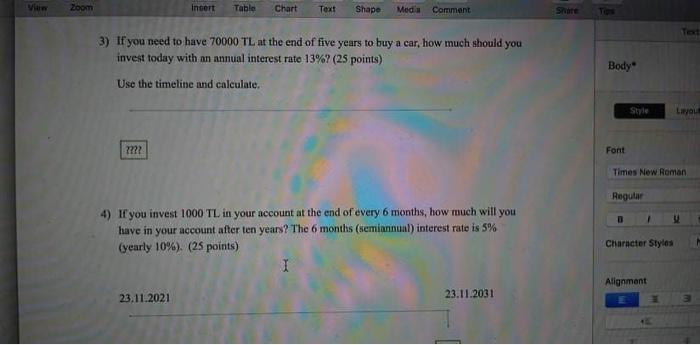 Solved View Zoom Insert Table Chart Text Shape Media Comment | Chegg.com