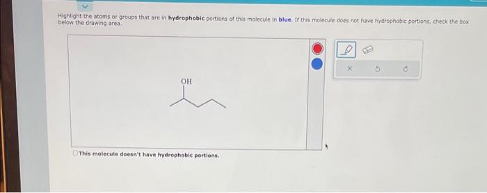 Solved Highlight the atoms or groups that are in hydrophobic | Chegg.com