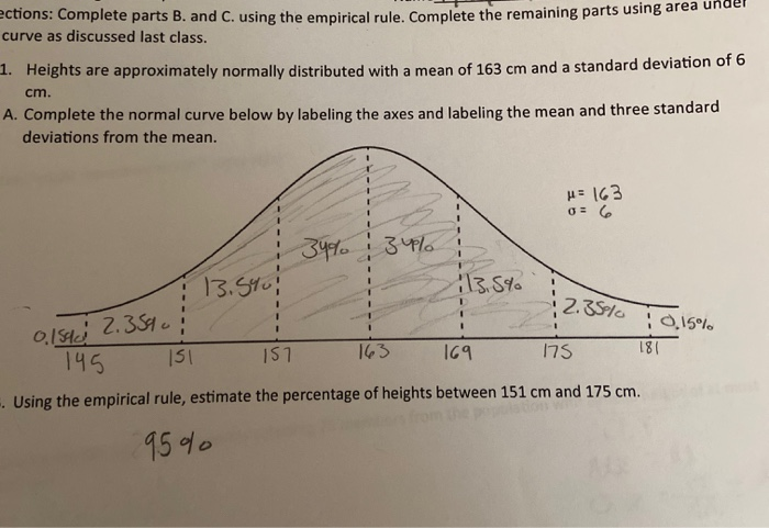 Solved ections: Complete parts B. and C. using the empirical | Chegg.com