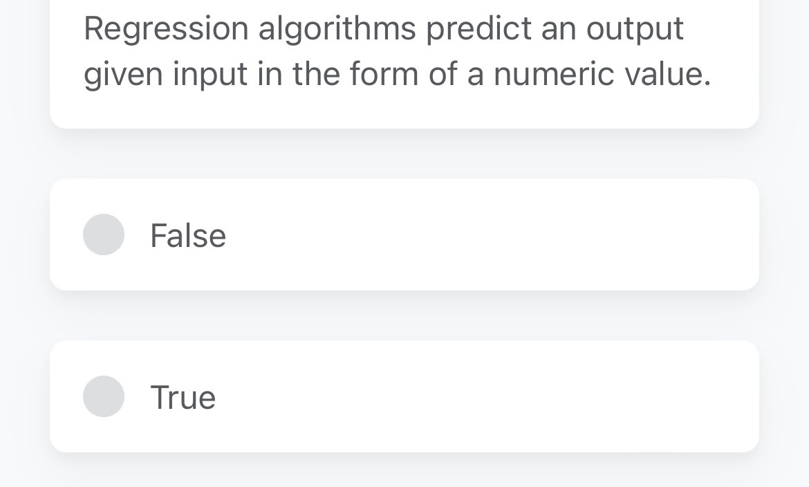 Solved Regression algorithms predict an output given input | Chegg.com