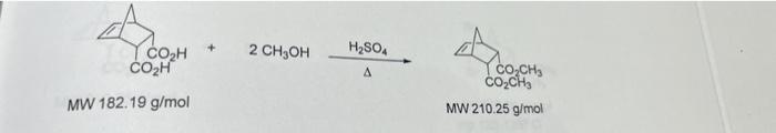 Solved + Y CO2H CO2H 2 CH3OH H2804 Δ (co₂CH3 CO,CH3 MW | Chegg.com