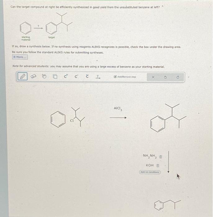 Solved Can the target compound at right be efficiently | Chegg.com