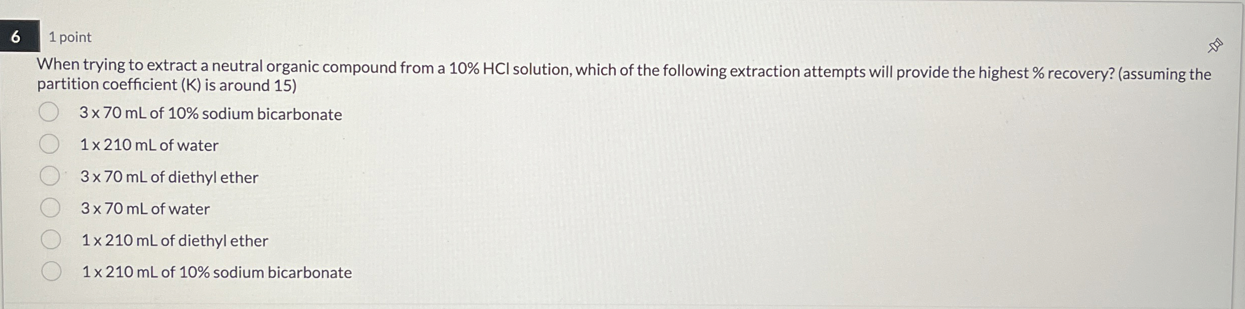 Solved 61 ﻿pointWhen trying to extract a neutral organic | Chegg.com