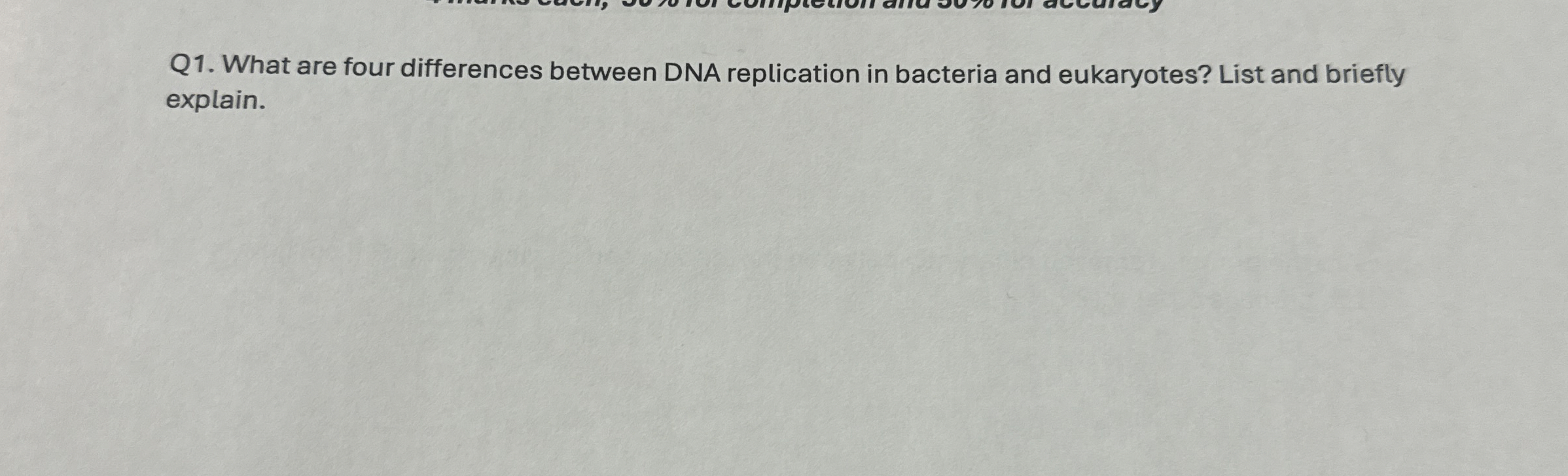 Solved Q1. ﻿What are four differences between DNA | Chegg.com