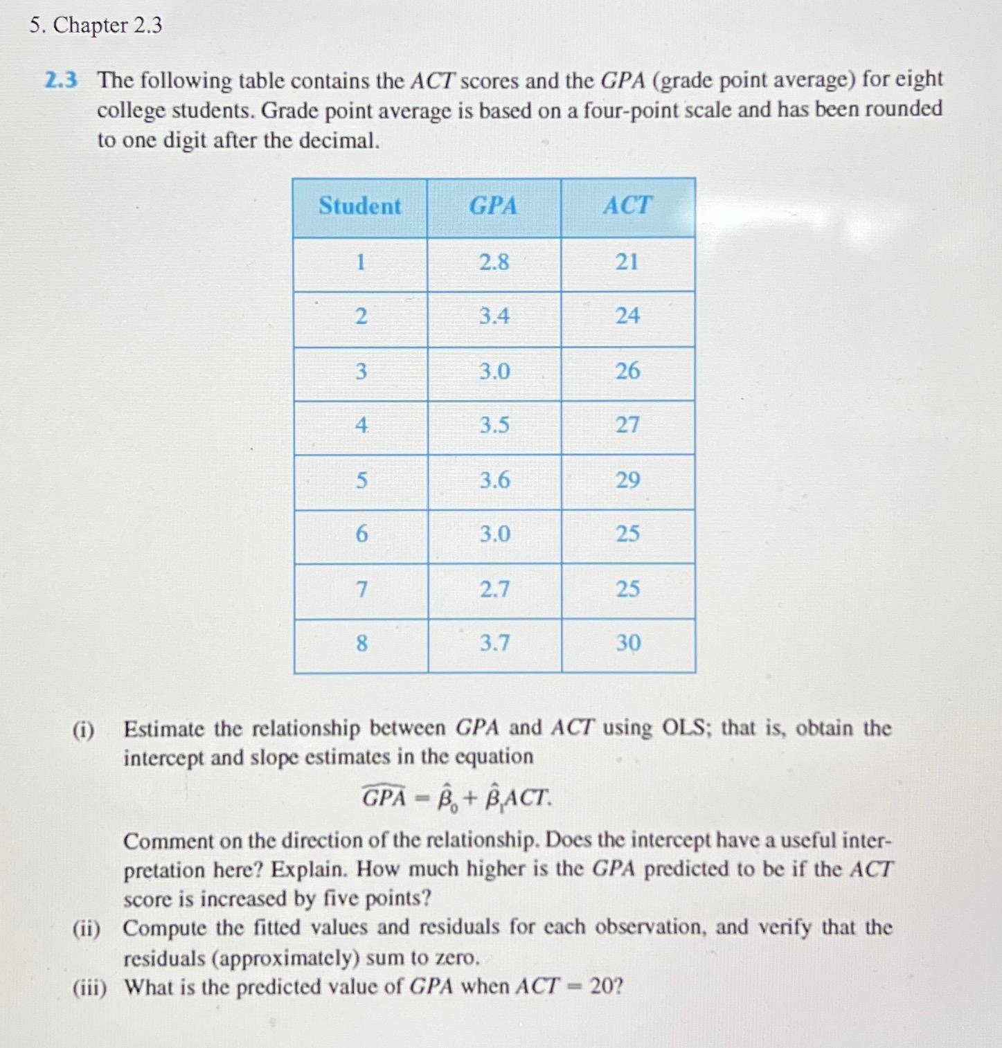 Solved Chapter 2.3\\n2.3 The following table contains the | Chegg.com