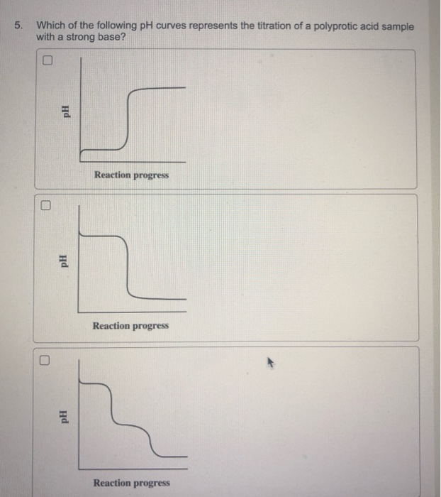 Solved 5. Which of the following pH curves represents the | Chegg.com Solved 5. Which of the following pH curves represents the | Chegg.com