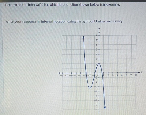 Solved Determine the interval(s) ﻿for which the function | Chegg.com
