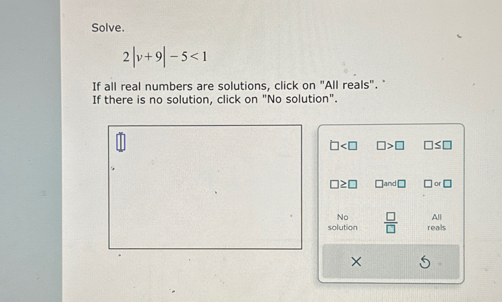 Solved Solve.2|v+9|-5
