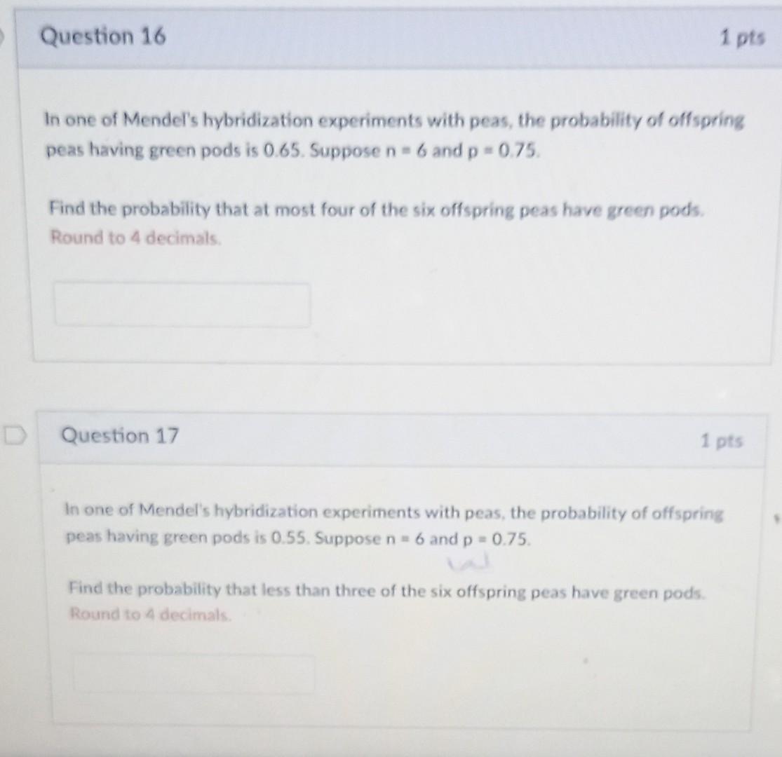 Solved In one of Mendel's hybridization experiments with | Chegg.com