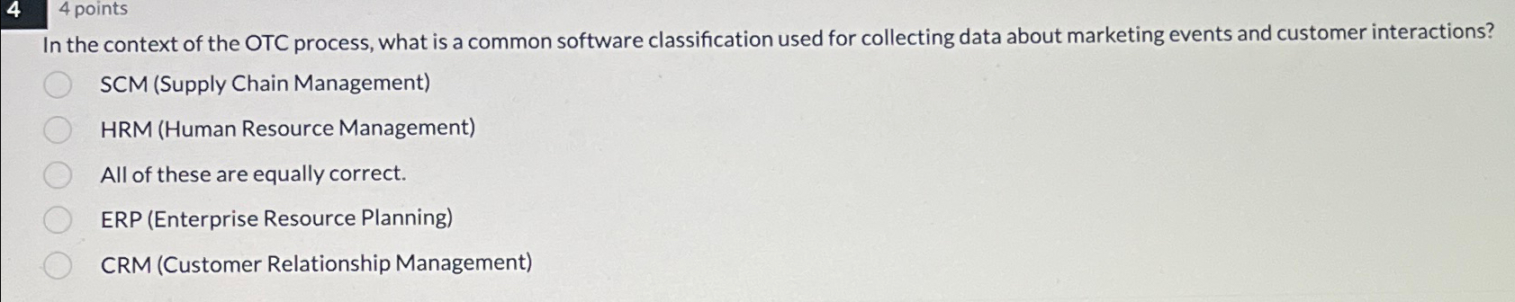 Solved 4 ﻿pointsIn the context of the OTC process, what is a | Chegg.com