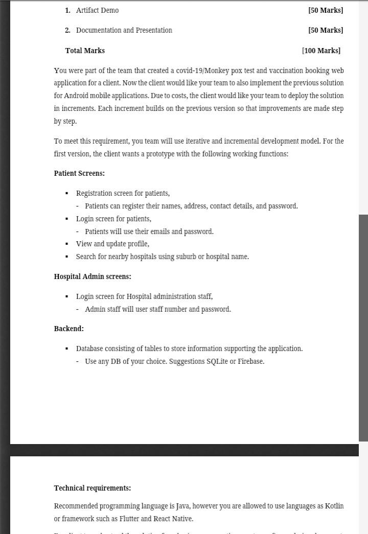 Solved a code for an Android Application with a patient | Chegg.com