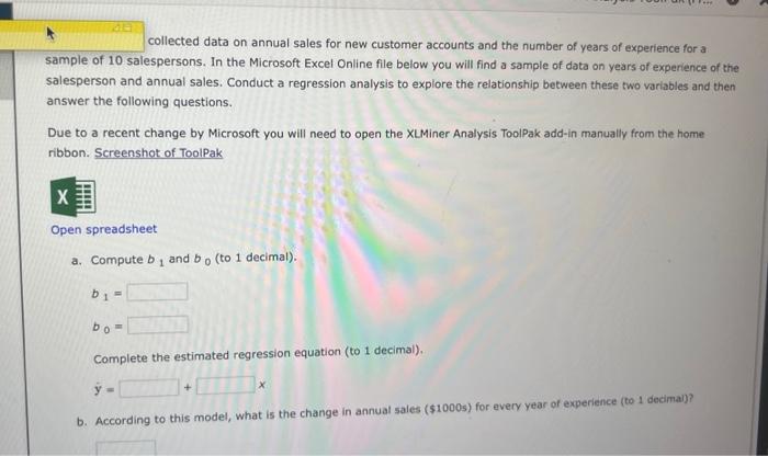 a. Compute b1 and b0 (to 1 decimal). b1=b0= Complete | Chegg.com