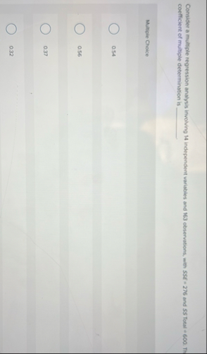 Solved Consider a multiple regression analysis involving 14 | Chegg.com