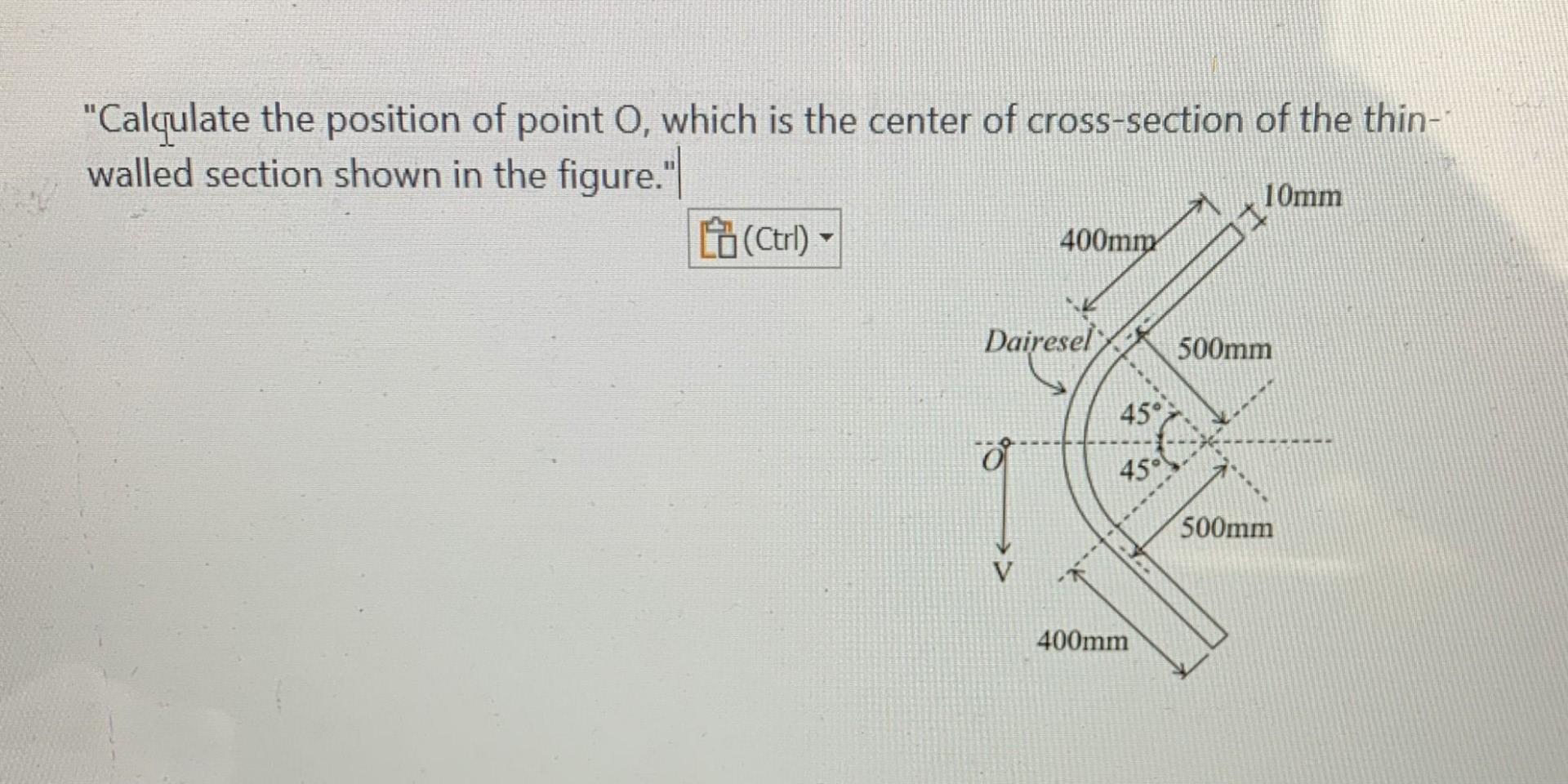 Solved "Calqulate the position of point O, which is the | Chegg.com