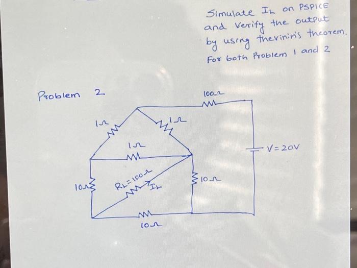 Simulate IL on PSPICE and verify the output by using | Chegg.com