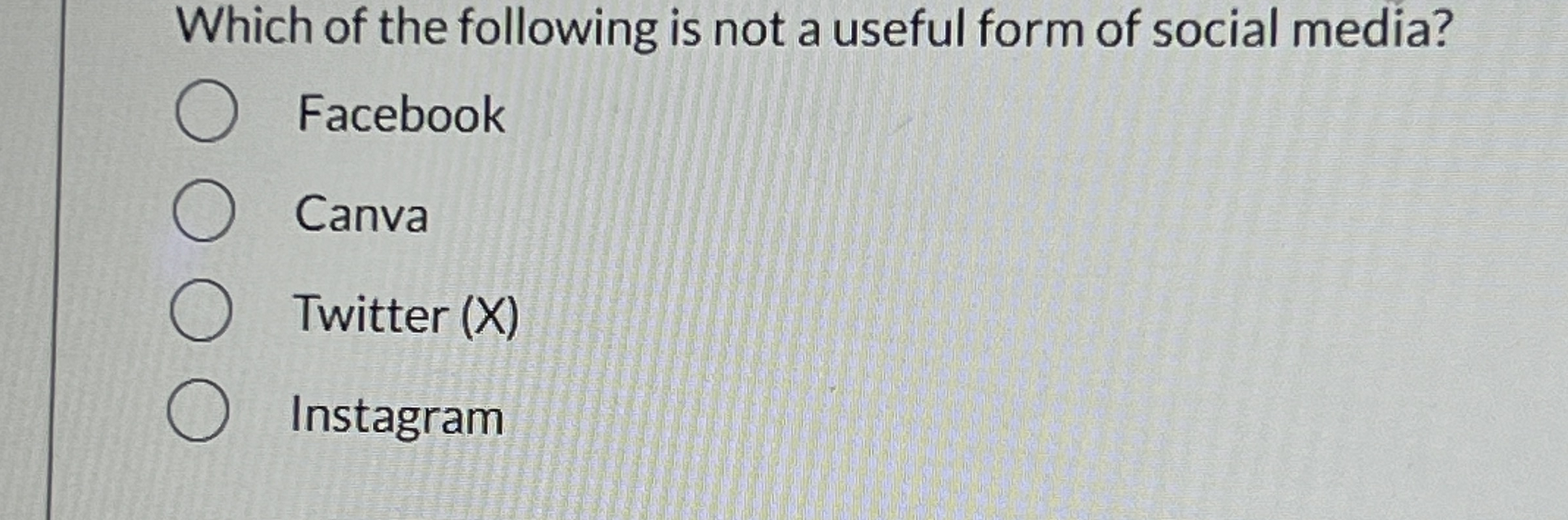 Solved Which of the following is not a useful form of social | Chegg.com